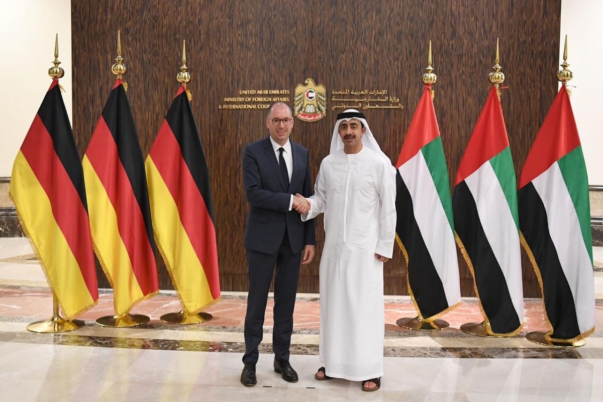H.H. Sheikh Abdullah bin Zayed receives German official.