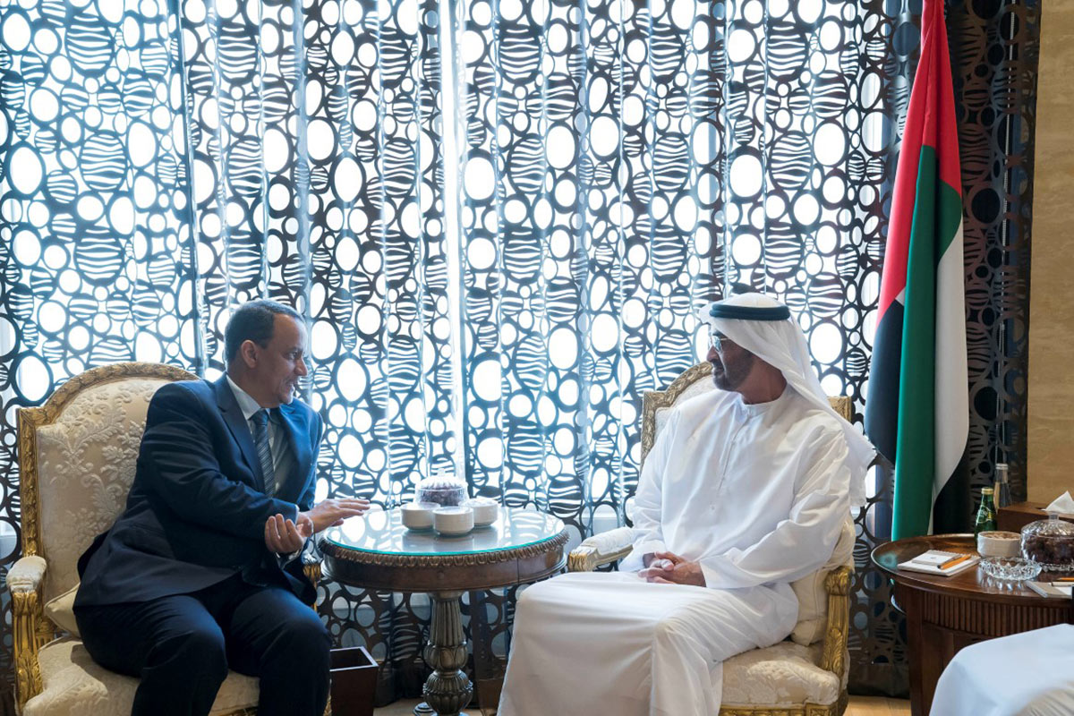 MoFAIC || News || His Highness Sheikh Mohamed bin Zayed receives Ismail Ould Cheikh.