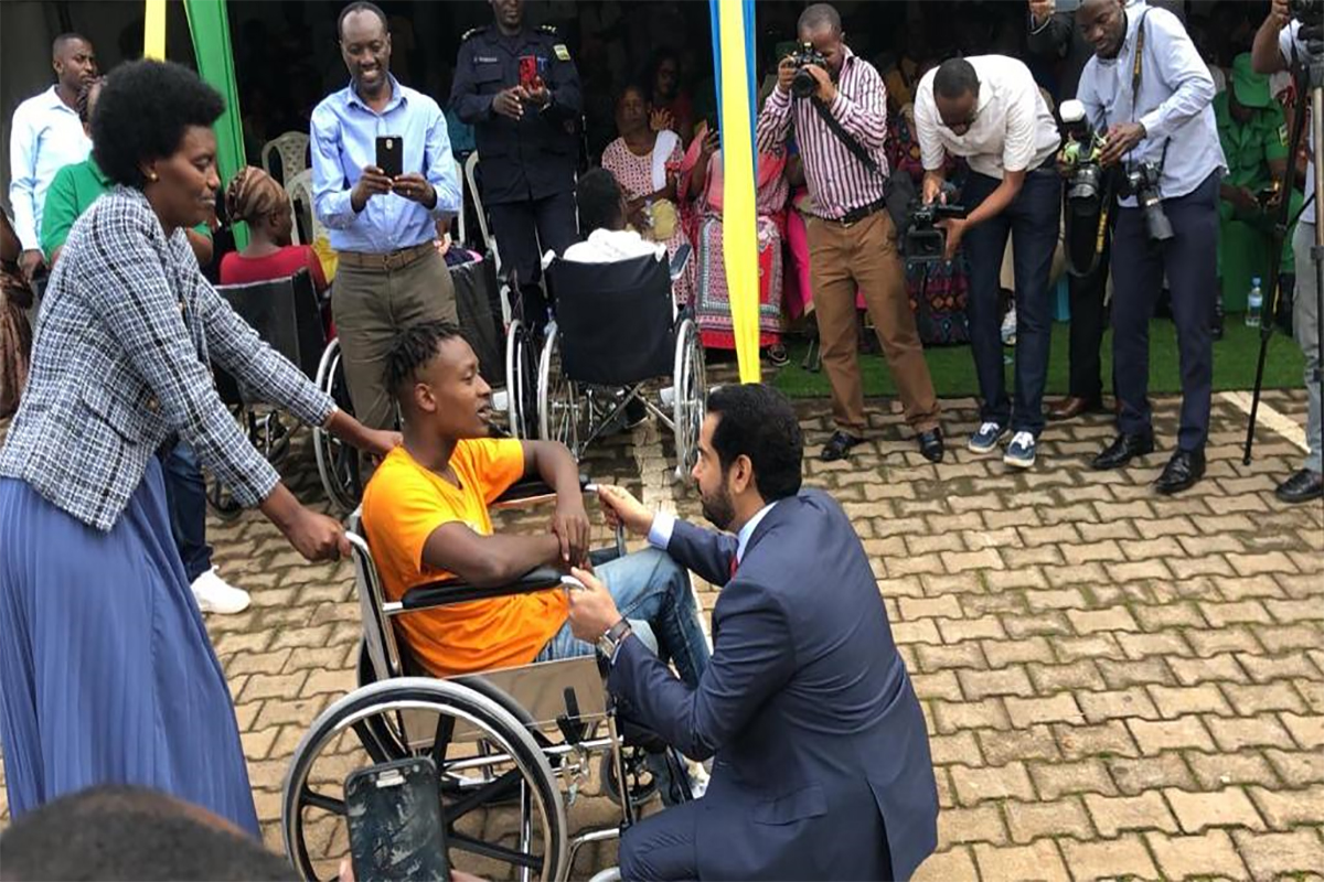 UAE Embassy in Rwanda distributes wheelchairs to people of determination.