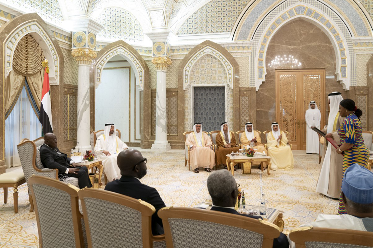 His Highness Sheikh Mohamed bin Zayed, President of Ghana attend ...