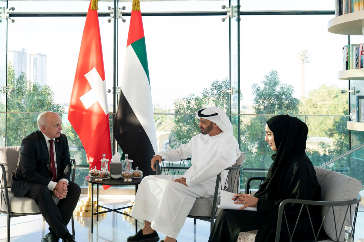 His Highness Sheikh Mohamed bin Zayed, Swiss President advancing ...