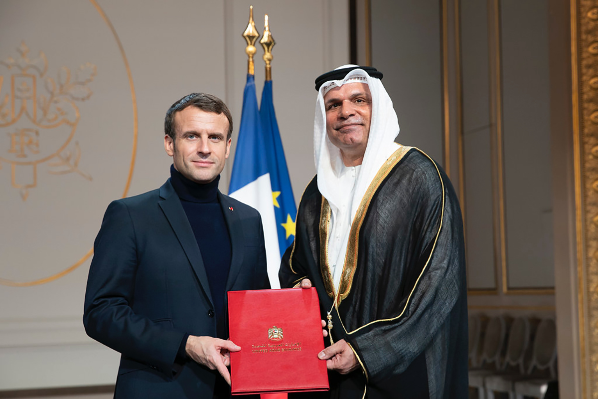 UAE Ambassador presents credentials to French President.