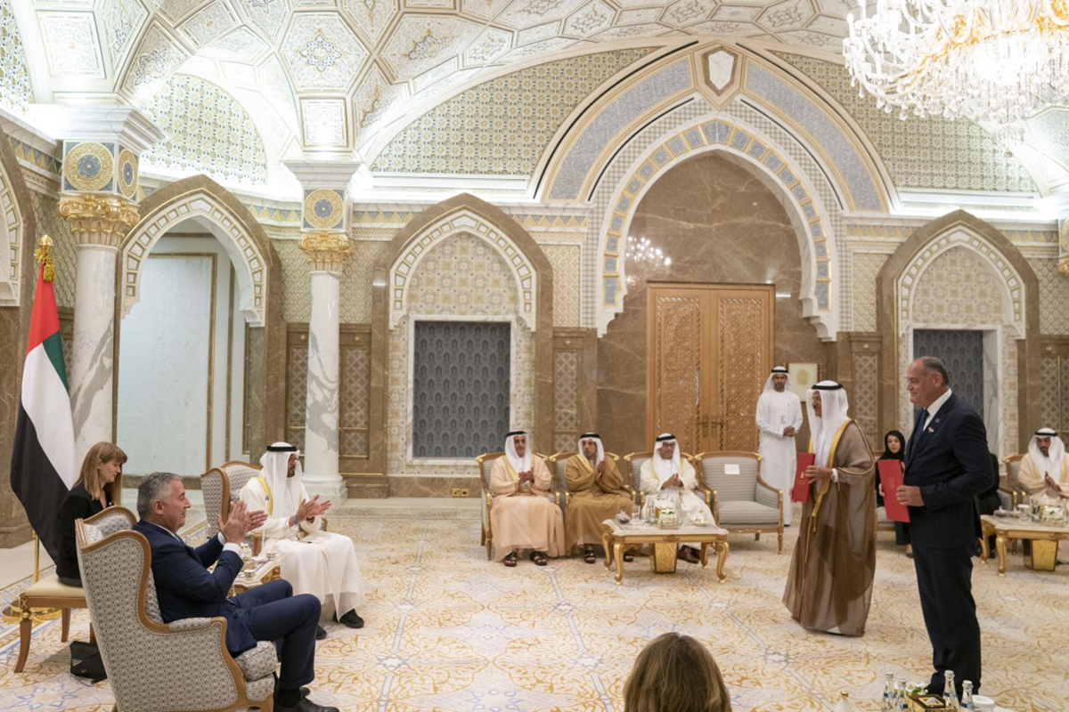 His Highness Sheikh Mohamed bin Zayed, President of Montenegro attend ...